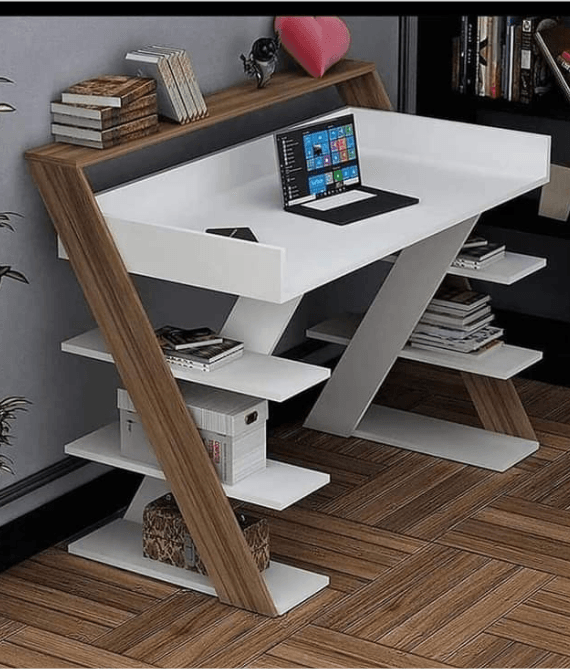 Stylish Study Desk with Shelves - Sikam Furniture & Interior Design